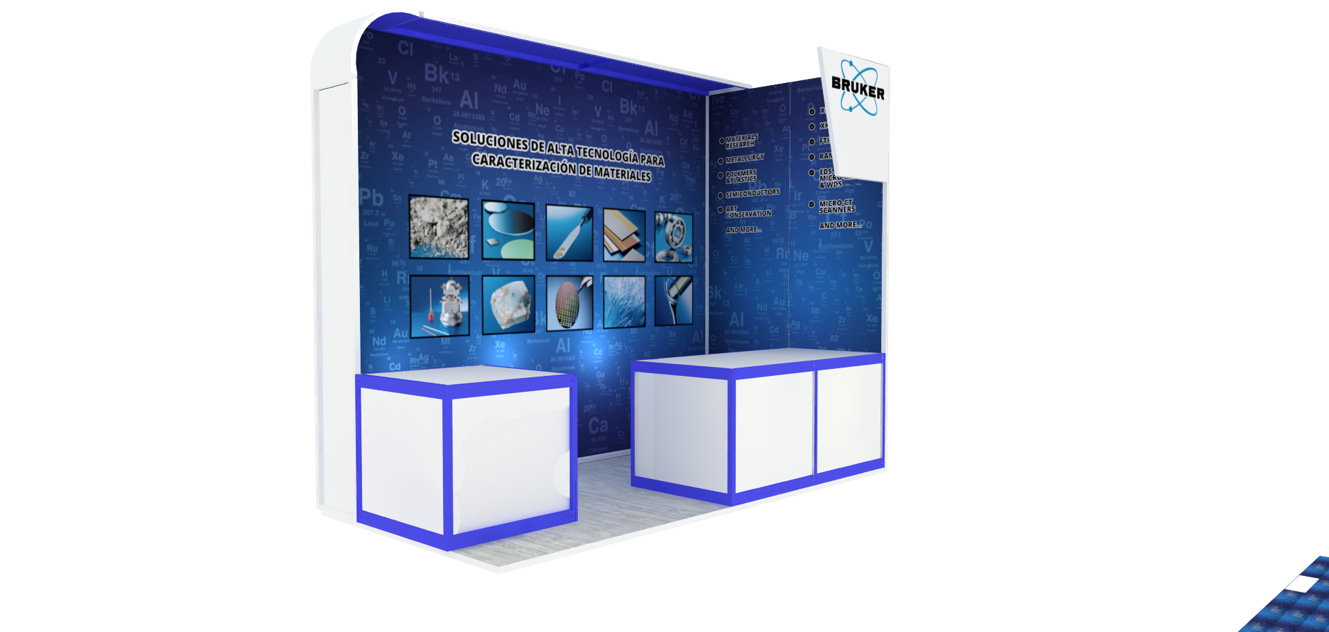 Diseño de Stand 4x2 Bruker - El Stand